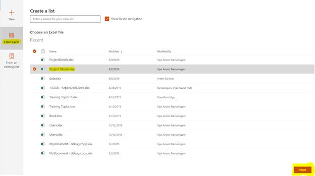 How To Create List From Excel In SharePoint Online Modern Site